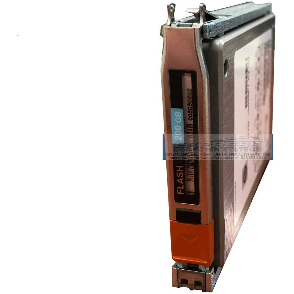 EMC 200GB SSD SAS Flash 2.5" SFF 005050502 V4-2S6F-200 V5-2S6F-200 FLV ...