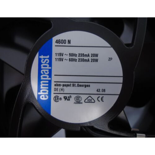 Ebm Papst 4600N Axial Fan 115VAC 120x120x38mm 105.9CFM 18W 50 dB 3100 | FoxTI